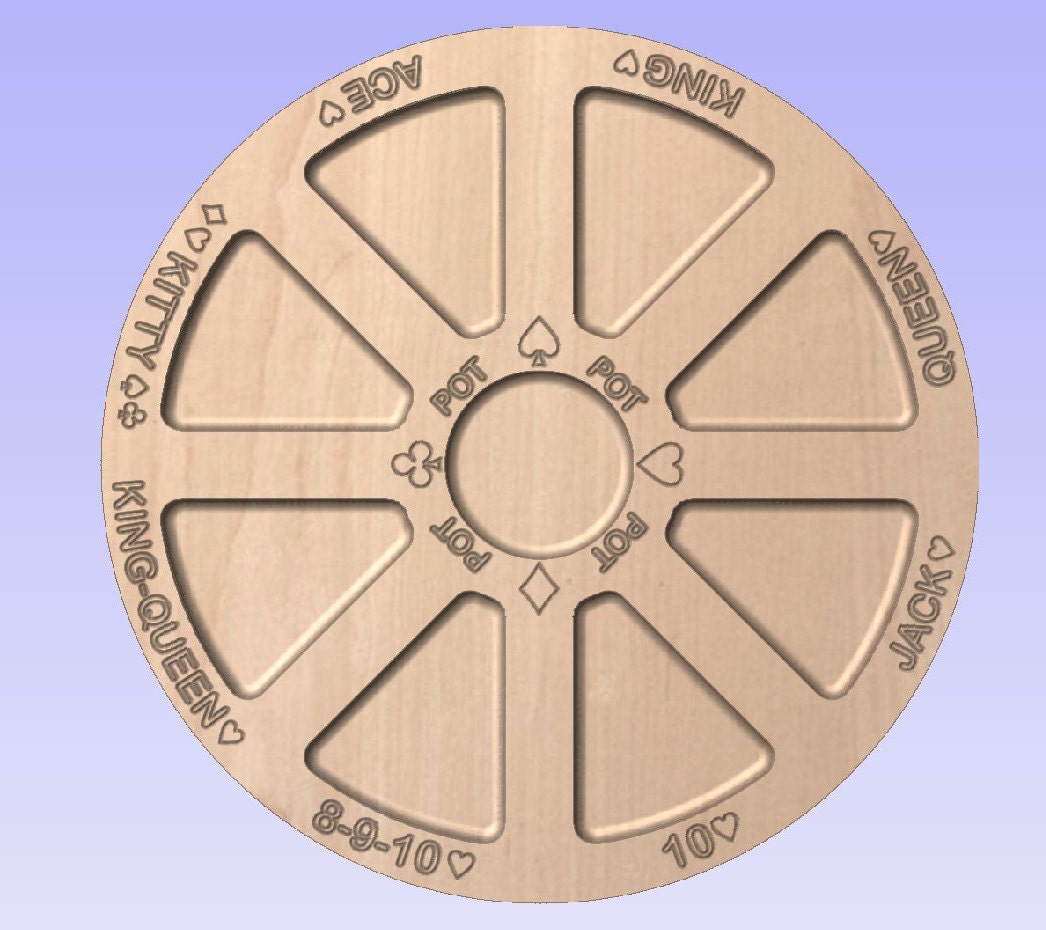 Rummoli Tripoley Rummy Board Plans Instant Download CNC Laser Template ...