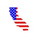 California State SVG American Flag Outline DXF EPS Ai Png Cricut Laser ...