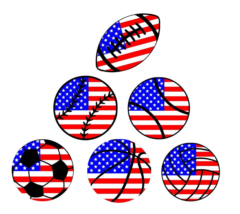 6- PNG & SVG Football Basketball Baseball Soccer Volleyball Tennis ...