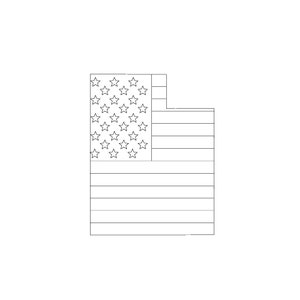 Utah State SVG American Flag Outline DXF EPS Ai Png Cricut Laser Utah ...