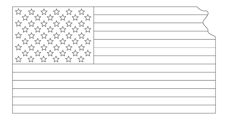 American Flag Kansas State Outline SVG PNG - Patriotic Kansas Flag ...