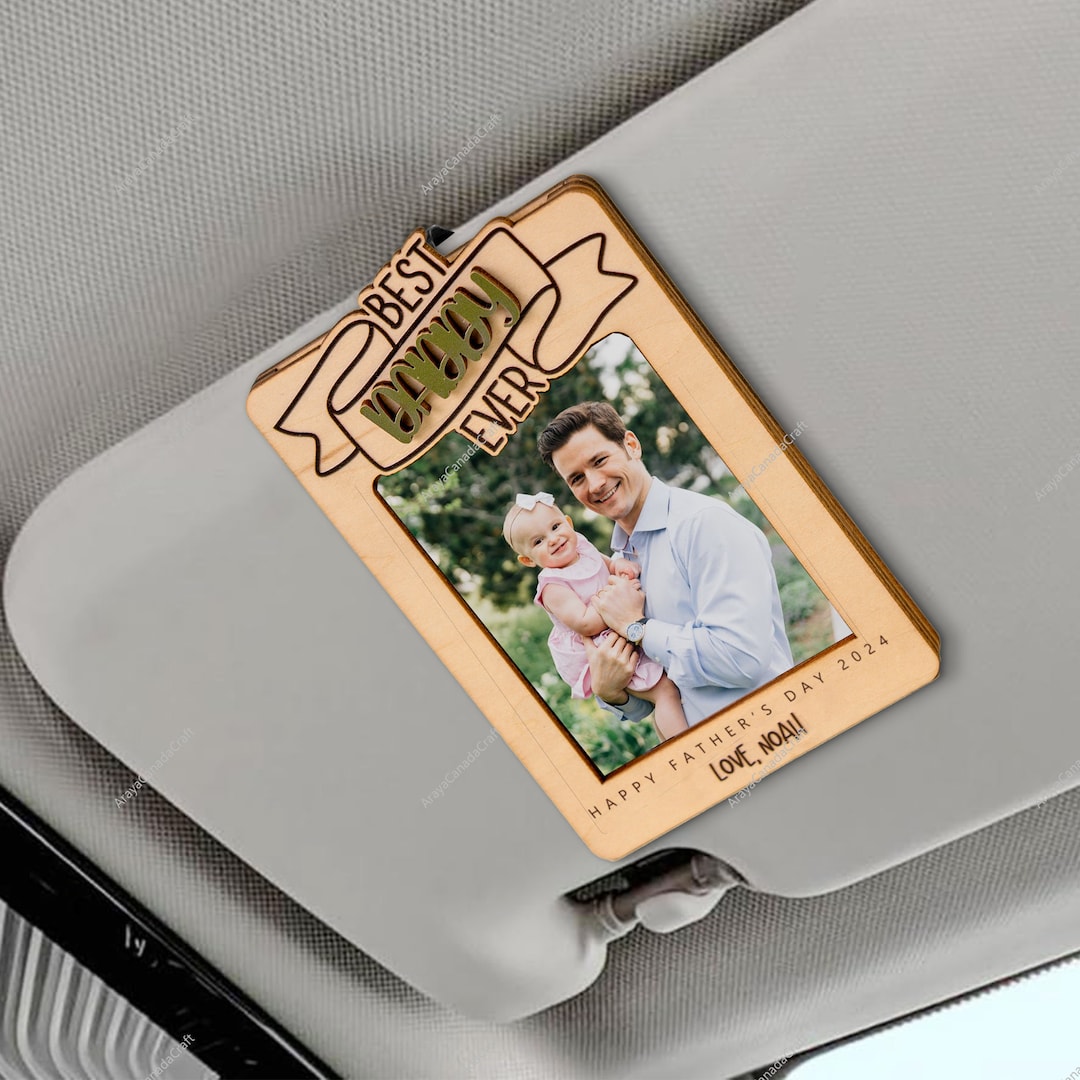 Drive Safe Daddy Visor Clip Custom Photo, Dad Fathers Day Gifts, Gift ...