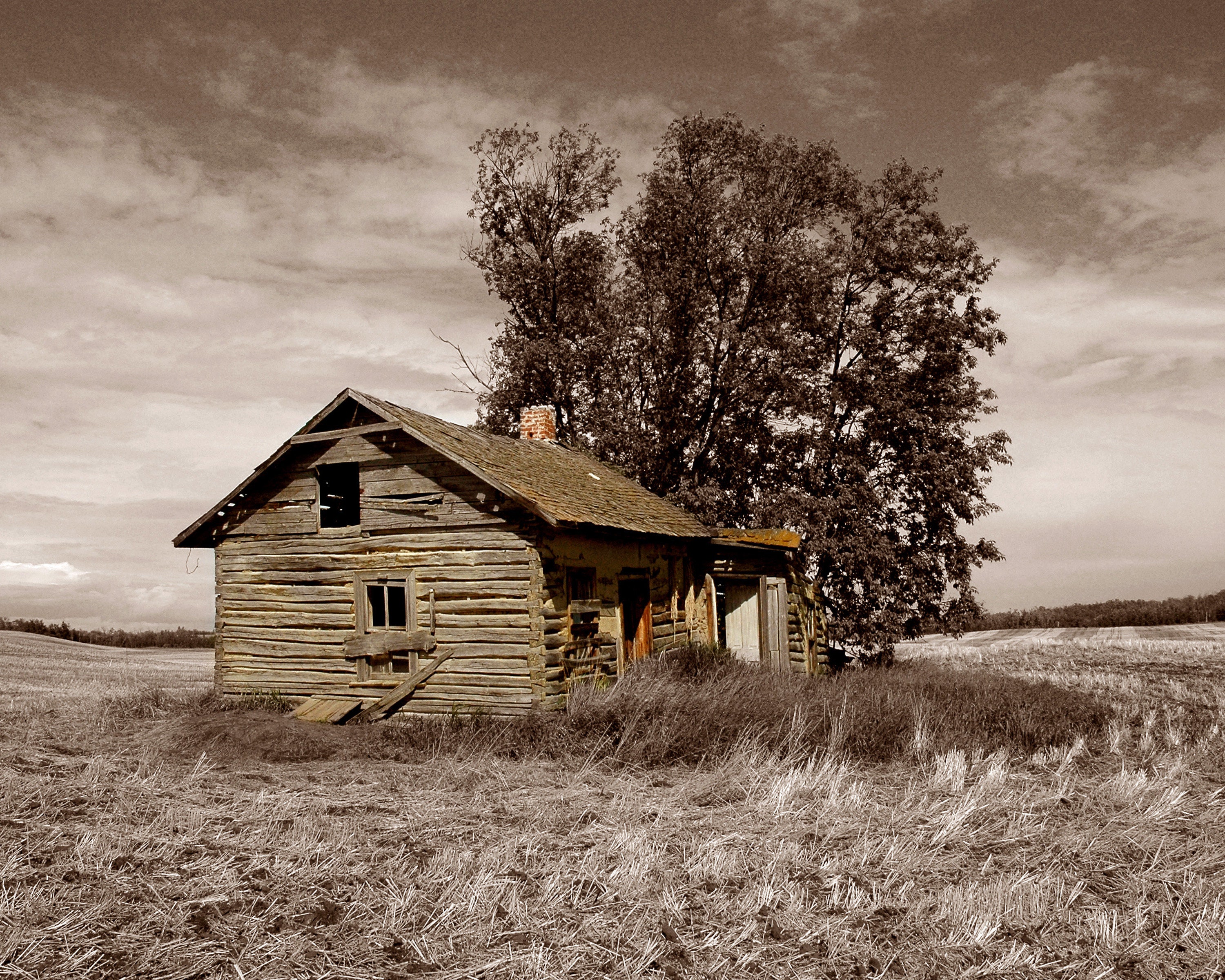 Old Farmhouse Photograph. Sepia Photograph With Tinting. Old Farms of ...