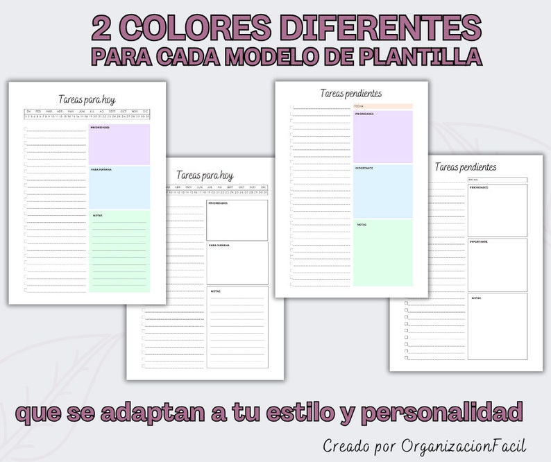SPANISH Daily Planner & to Do List. Productivity Planner. Daily Task ...