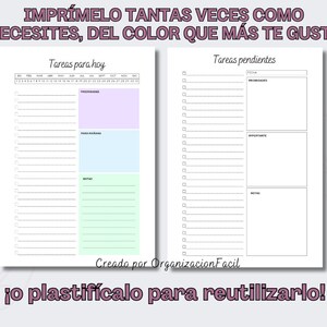 SPANISH Daily Planner & to Do List. Productivity Planner. Daily Task ...