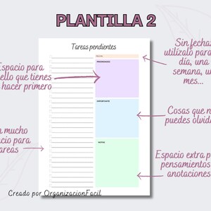 SPANISH Daily Planner & to Do List. Productivity Planner. Daily Task ...