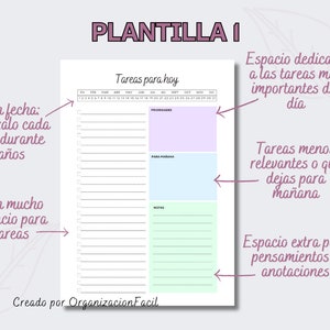 SPANISH Daily Planner & to Do List. Productivity Planner. Daily Task ...