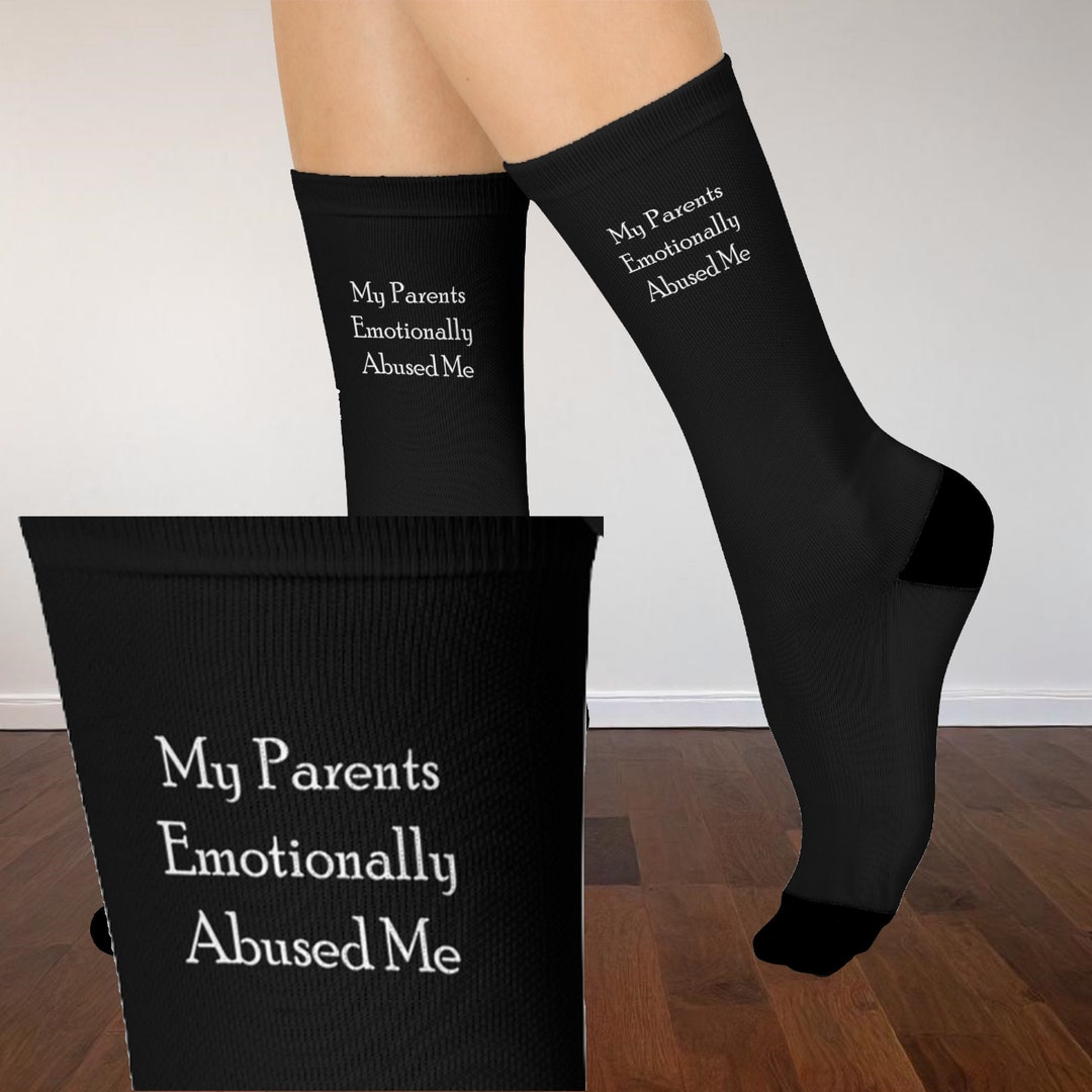 Emotional Abuse Wear Your Trauma Unique Socks Mens Socks womens Socks ...