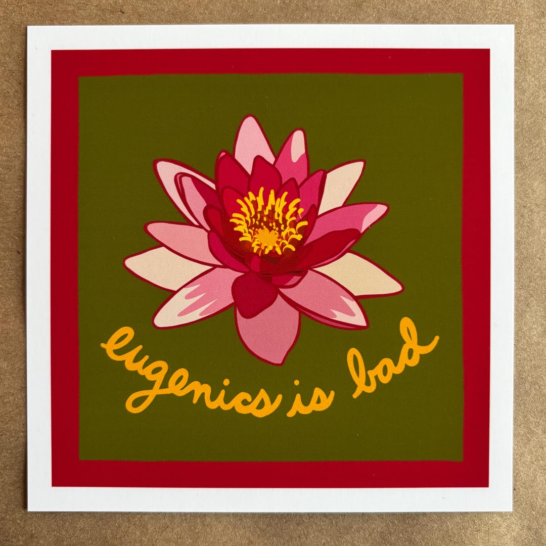 Eugenics is Bad Lotus Art Print - Etsy