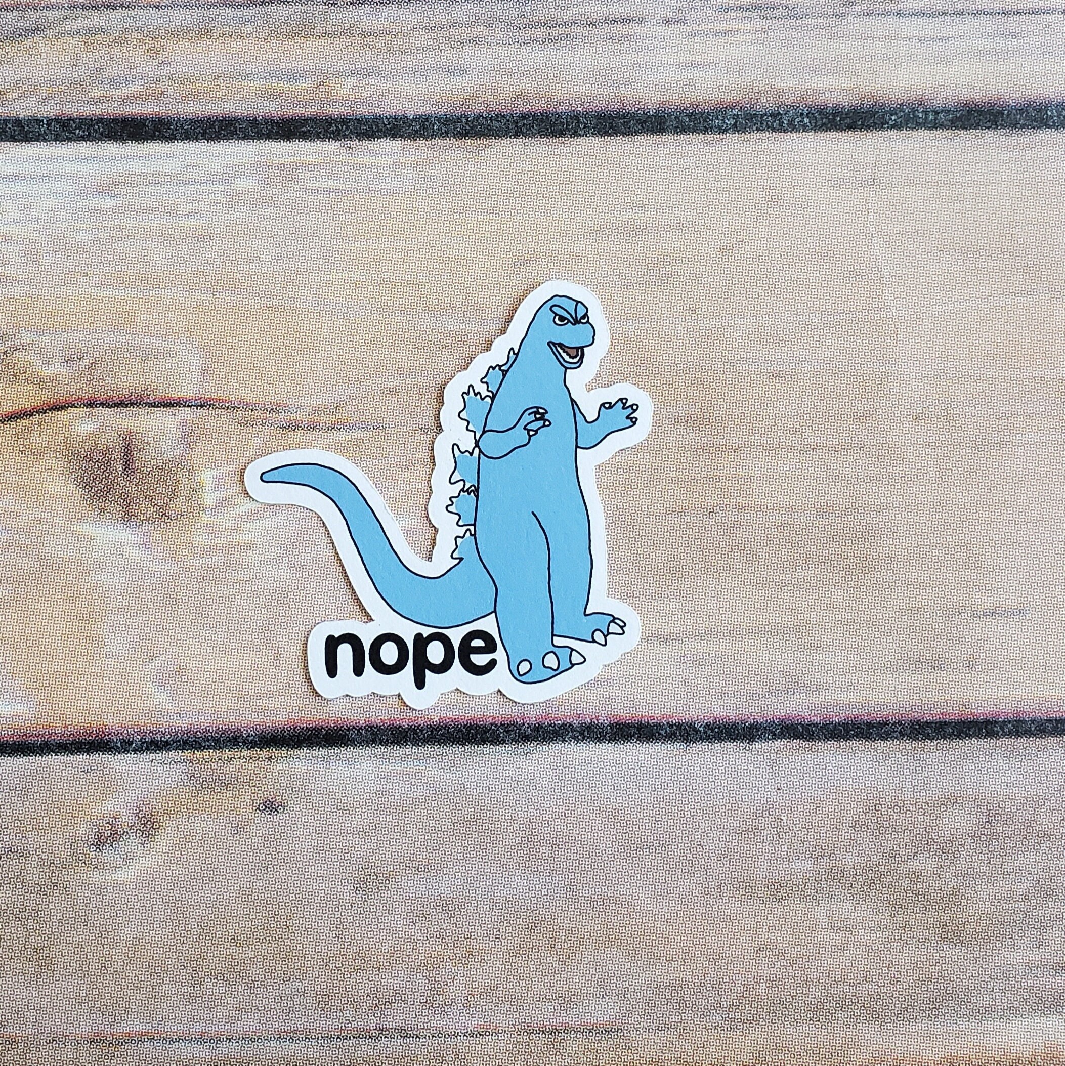 nope godzilla sticker — AnneArchy