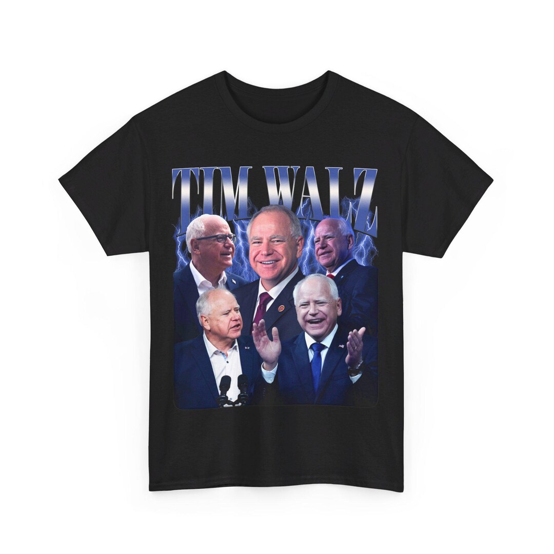 TIM WALZ Shirt, Tim Walz Vintage Shirt, Tim Walz Retro 90s Tshirt ...