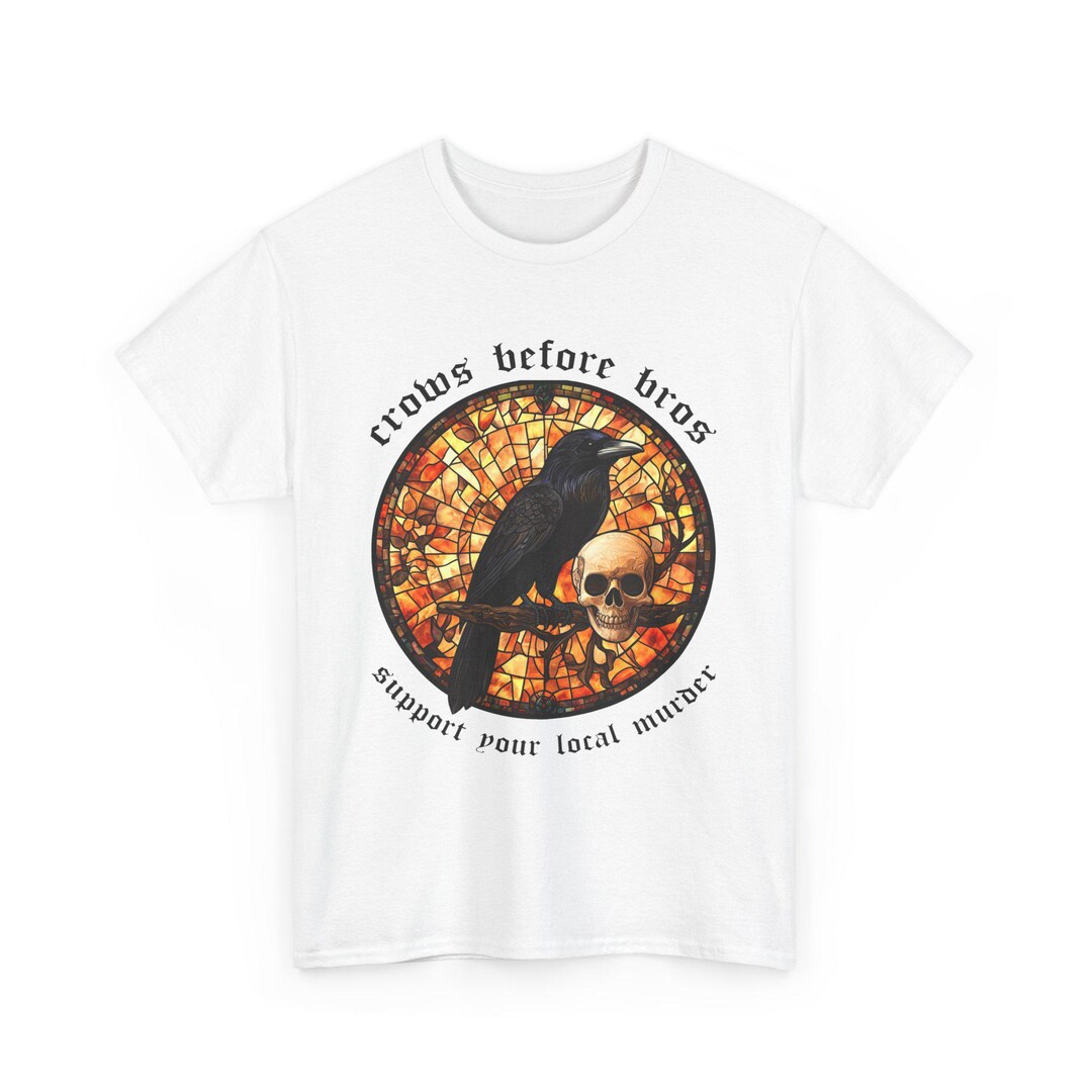 Stained Glass Crows Before Bros T-shirt, Support Local Murder Tee, Crow ...