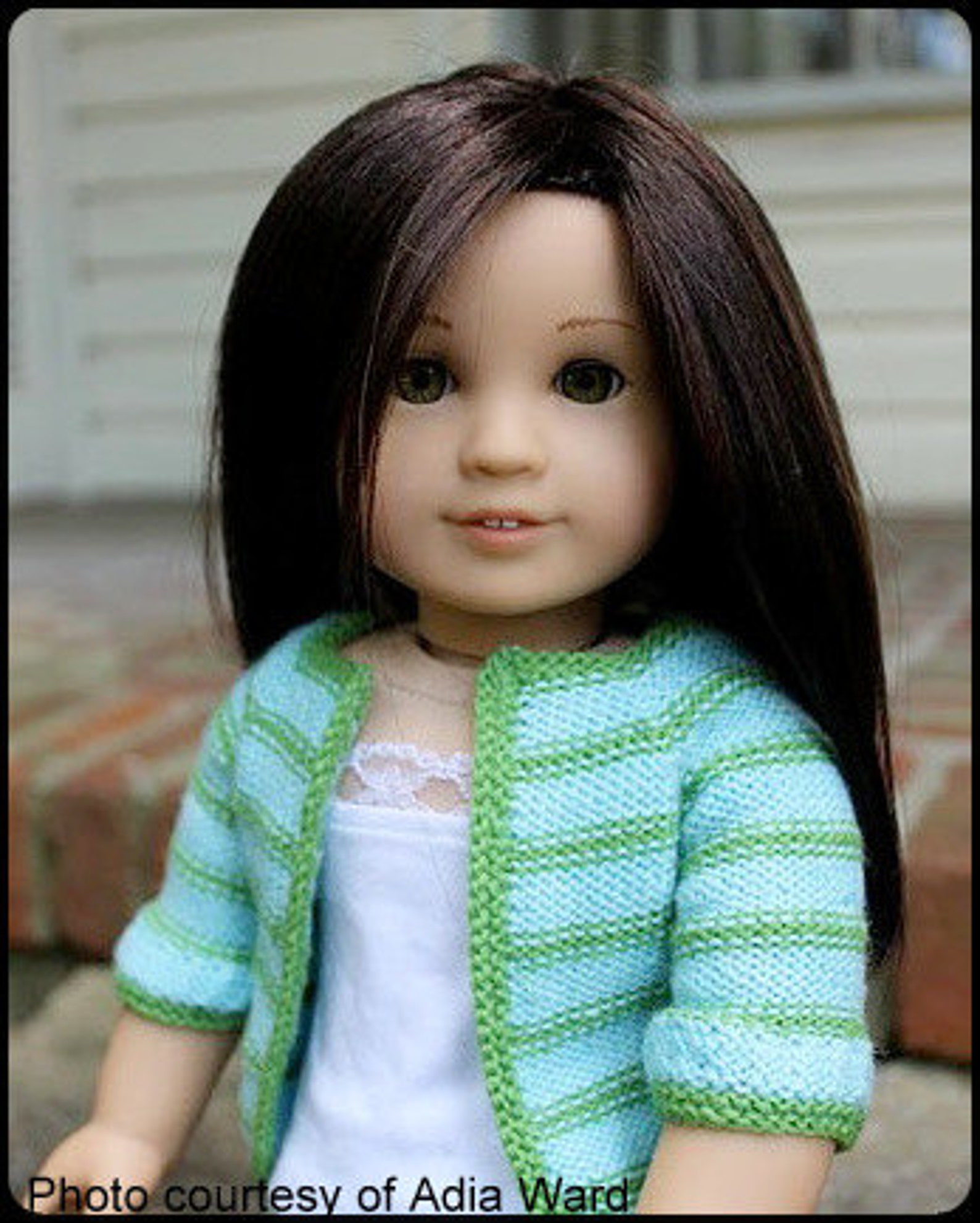 Matilda Cardigan - Sweater Knitting Pattern for 18" American Girl Dolls ...