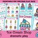 Ice Cream Shop Dramatic Play Printables: Summer Pretend Play Ice Cream ...