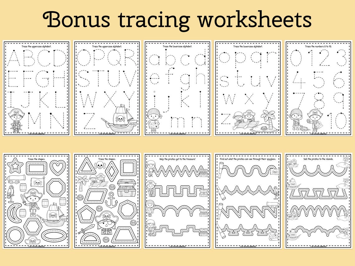 Preschool Pirate Activities, Games and Worksheets for Home Preschool ...