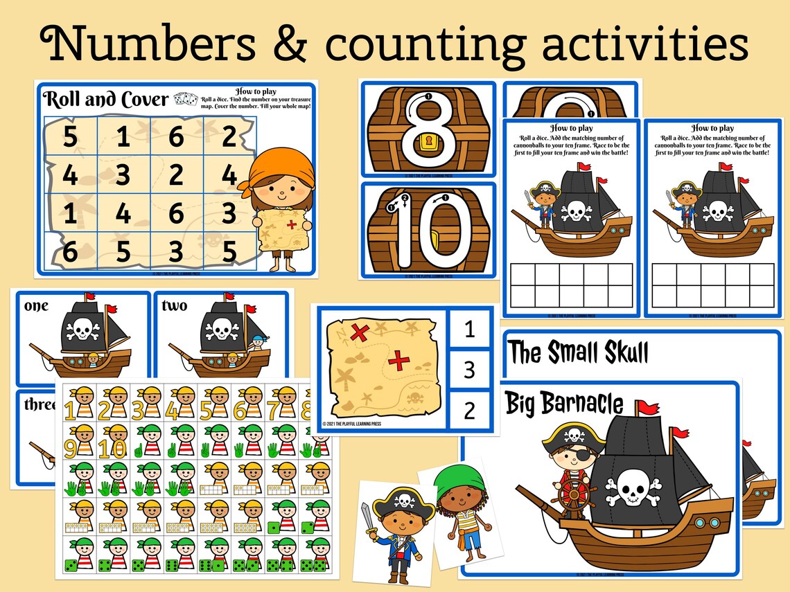 Preschool Pirate Activities, Games and Worksheets for Home Preschool ...