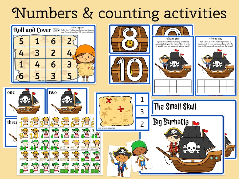 Preschool Pirate Activities, Games and Worksheets for Home Preschool ...