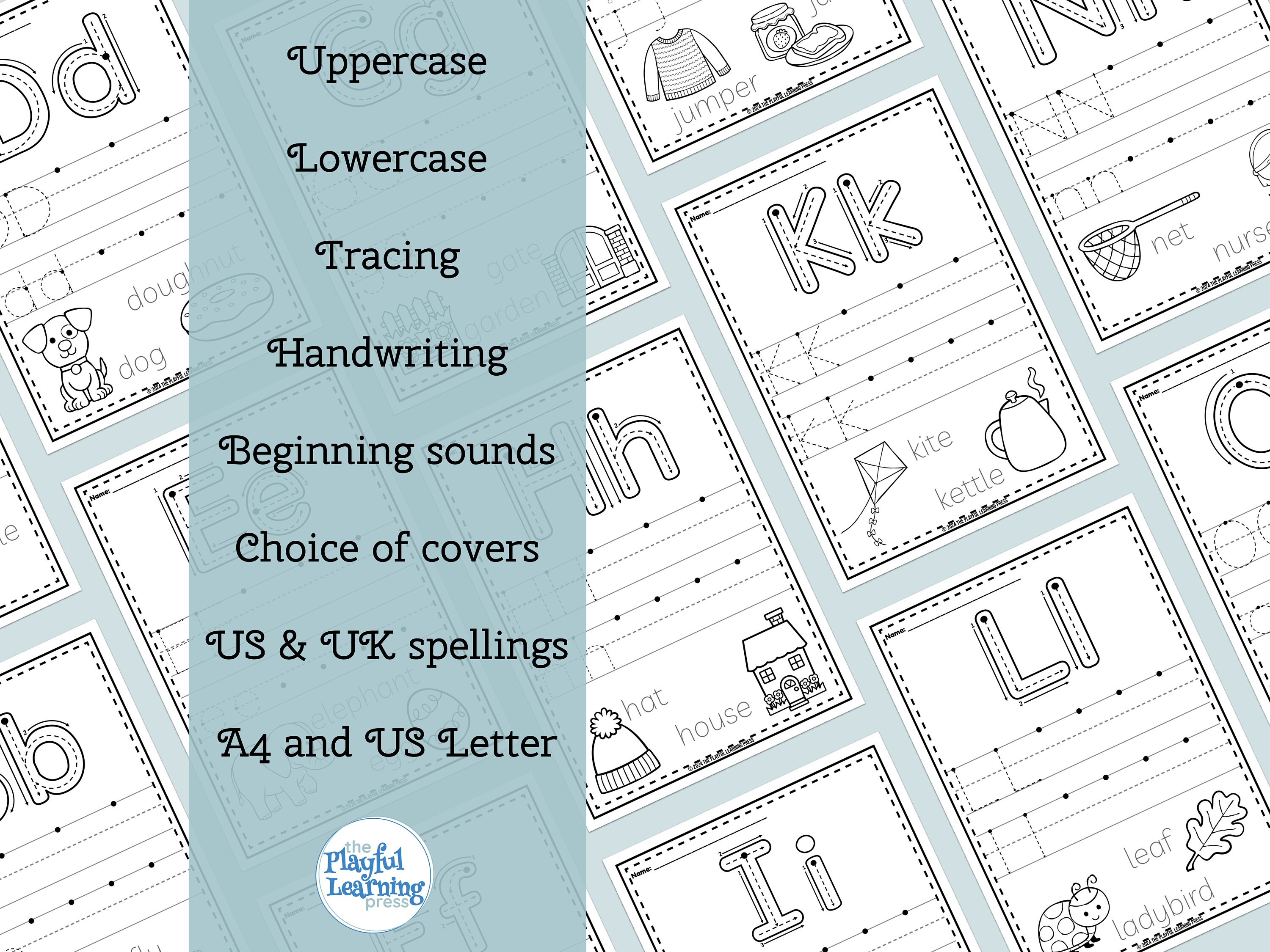 Alphabet Worksheets With Letter Formation and Beginning Sounds ...