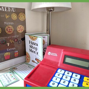 Pizza Shop Dramatic Play Printables for Pretend Play Pizza Restaurant ...