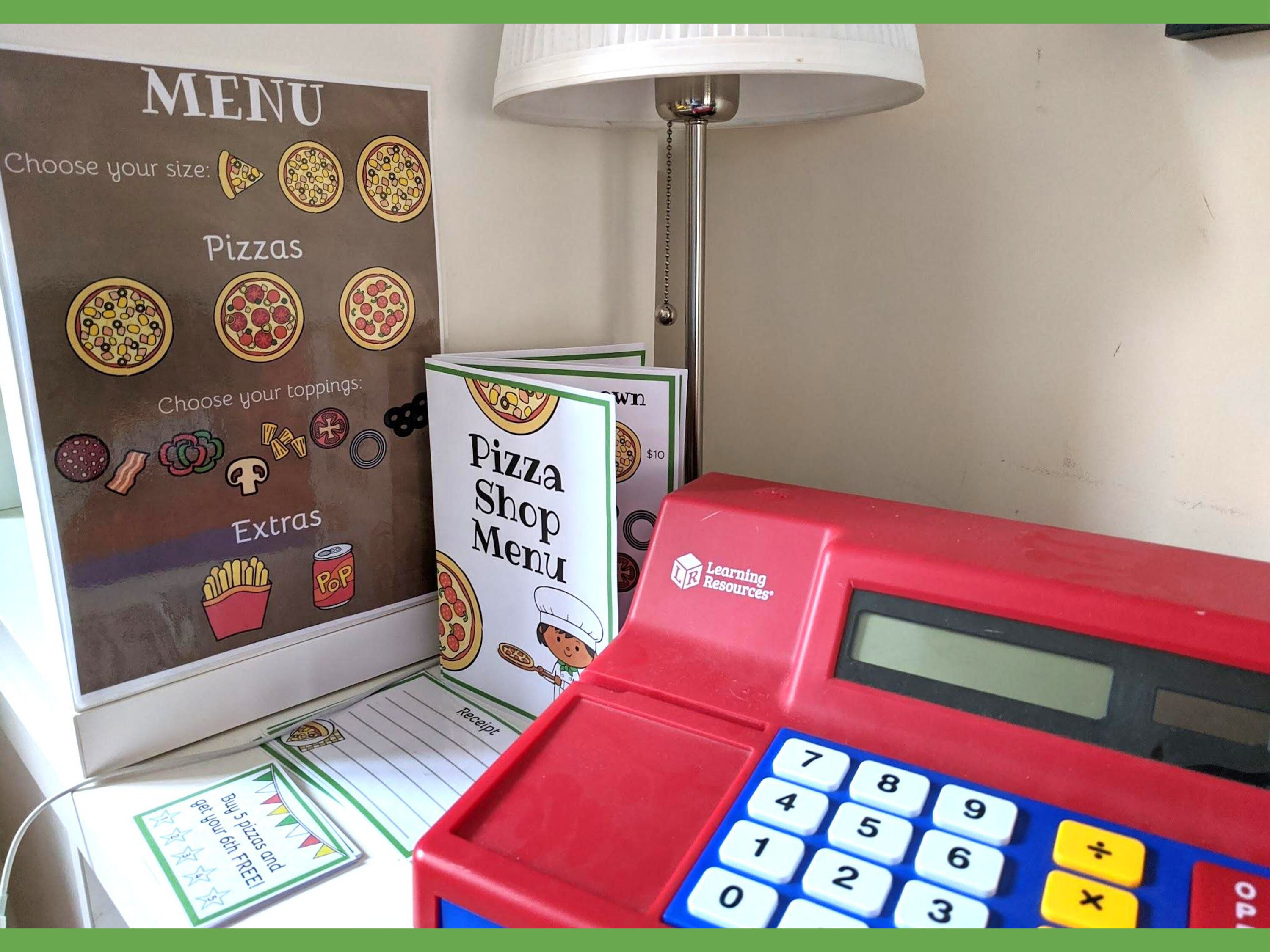 Pizza Shop Dramatic Play Printables for Pretend Play Pizza Restaurant ...