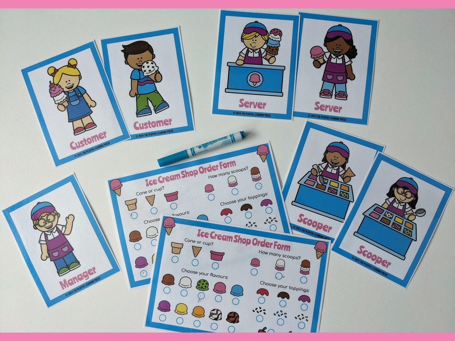 Ice Cream Shop Dramatic Play Printables: Summer Pretend Play Area ...