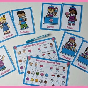 Ice Cream Shop Dramatic Play Printables: Summer Pretend Play Area ...