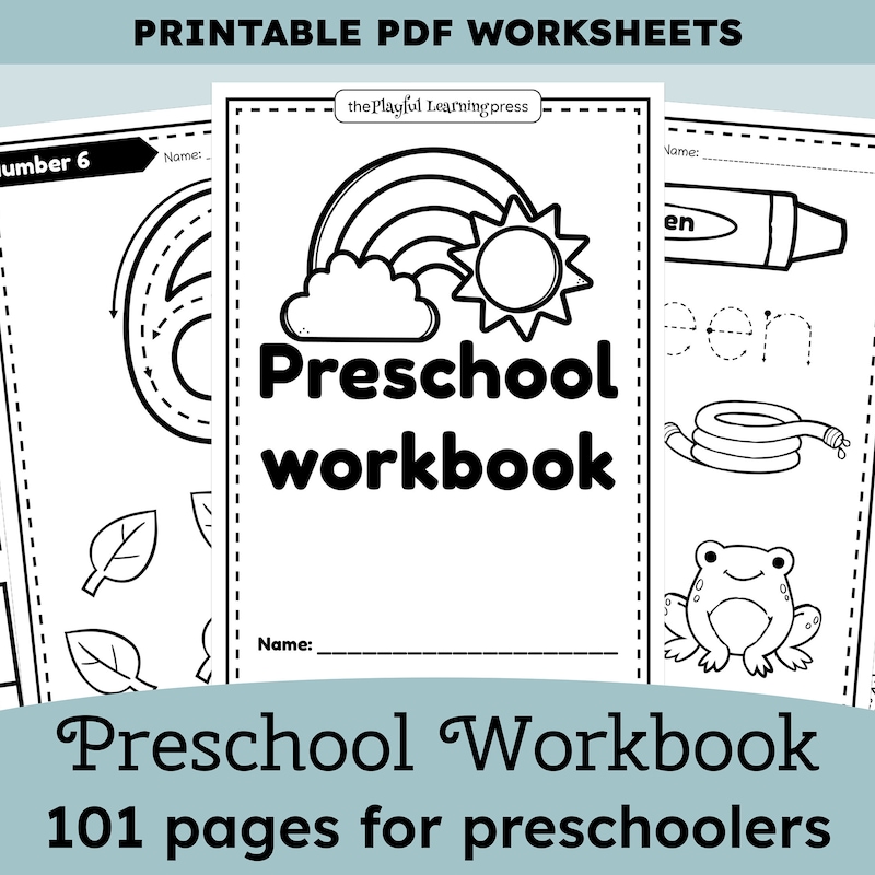 Preschool Workbook - Etsy