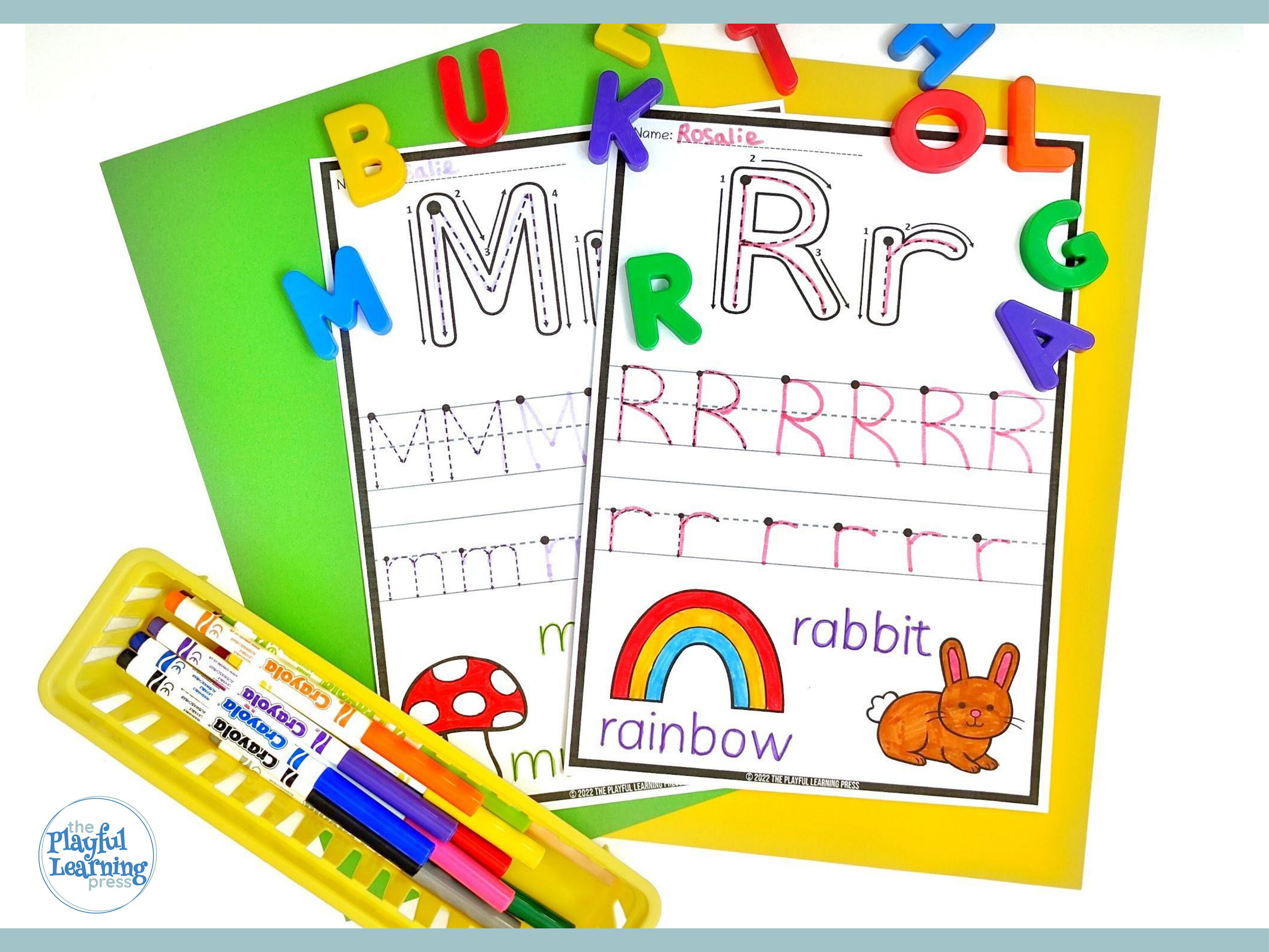 Alphabet Worksheets With Letter Formation and Beginning Sounds ...