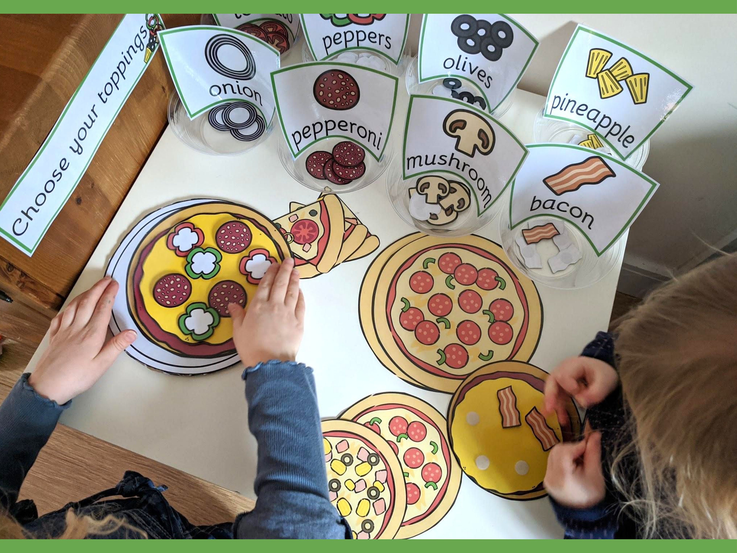 Pizza Shop Dramatic Play Printables for Pretend Play Pizza Restaurant ...