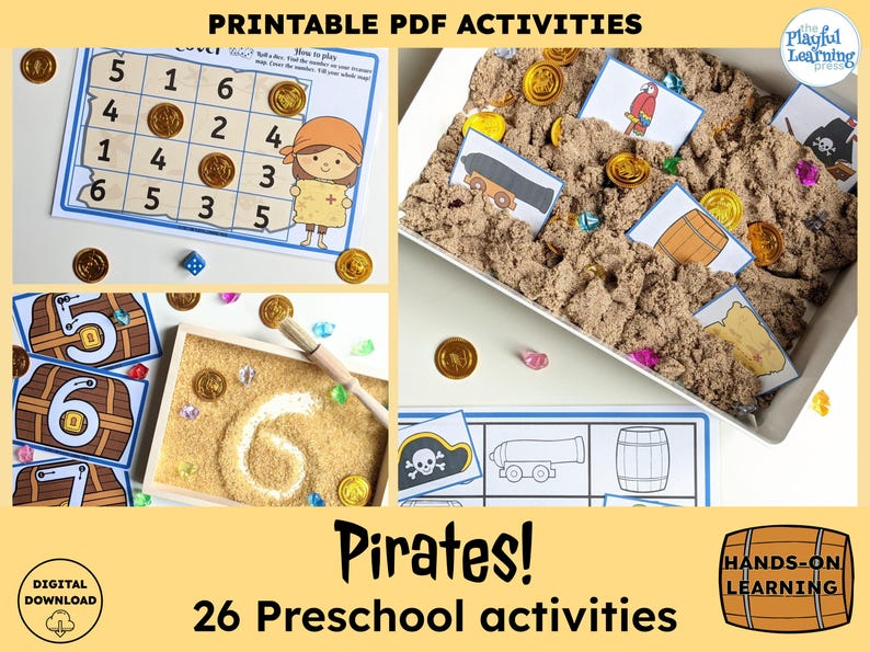 Preschool Pirate Activities, Games and Worksheets for Home Preschool ...