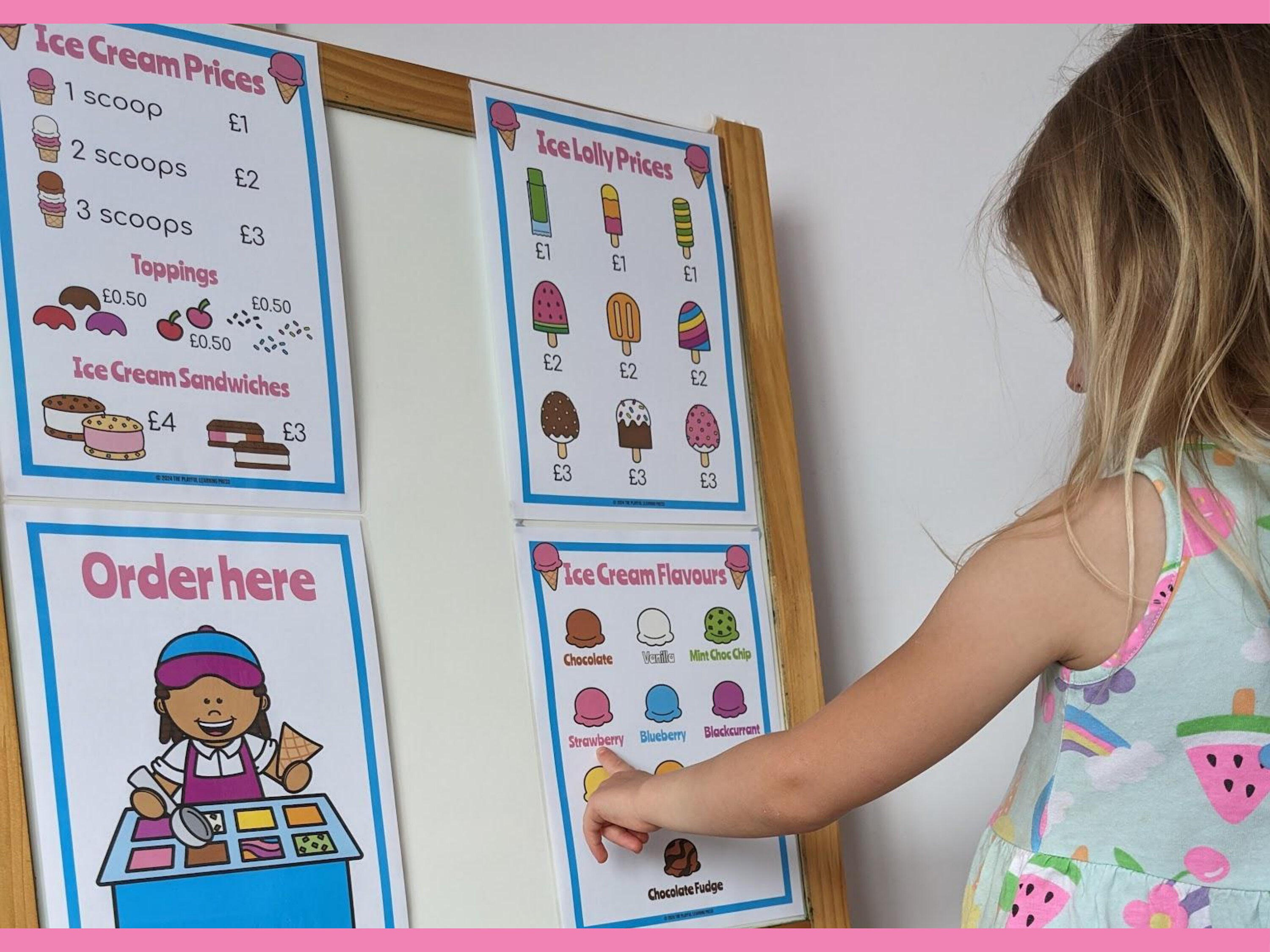 Ice Cream Shop Dramatic Play Printables for Pretend Play Ice Cream ...