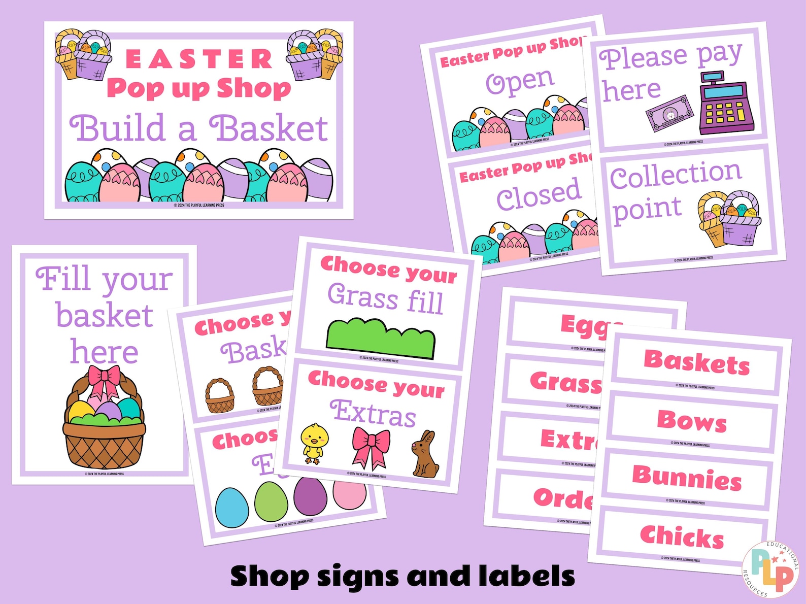 Easter Pretend Play: Easter Basket Shop Printables for March/april Role ...