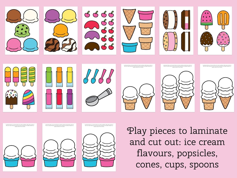Ice Cream Shop Dramatic Play Printables: Summer Pretend Play Ice Cream ...