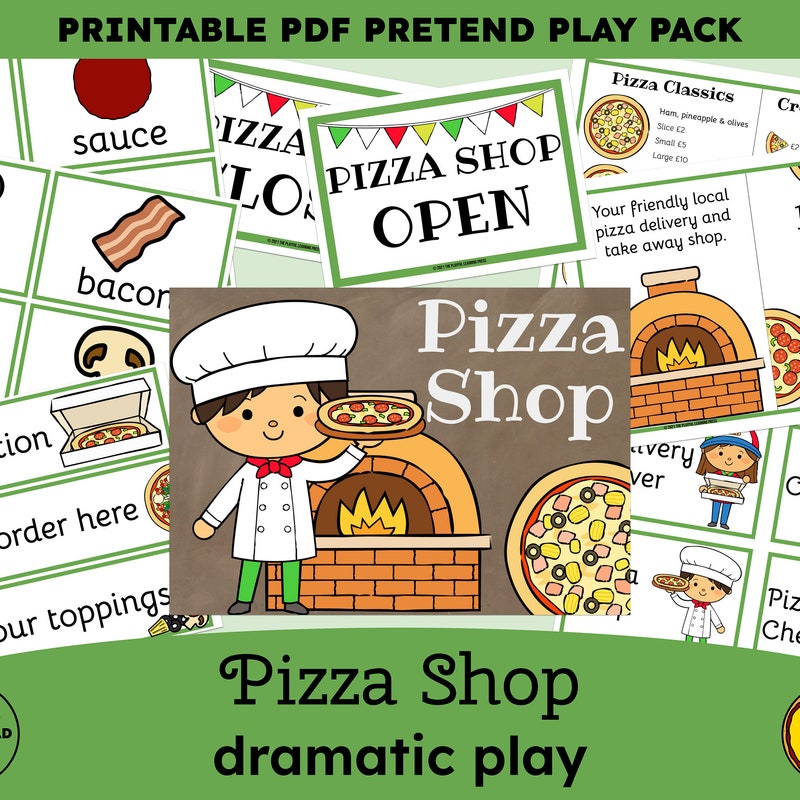 Restaurant Dramatic Play Printables - Etsy
