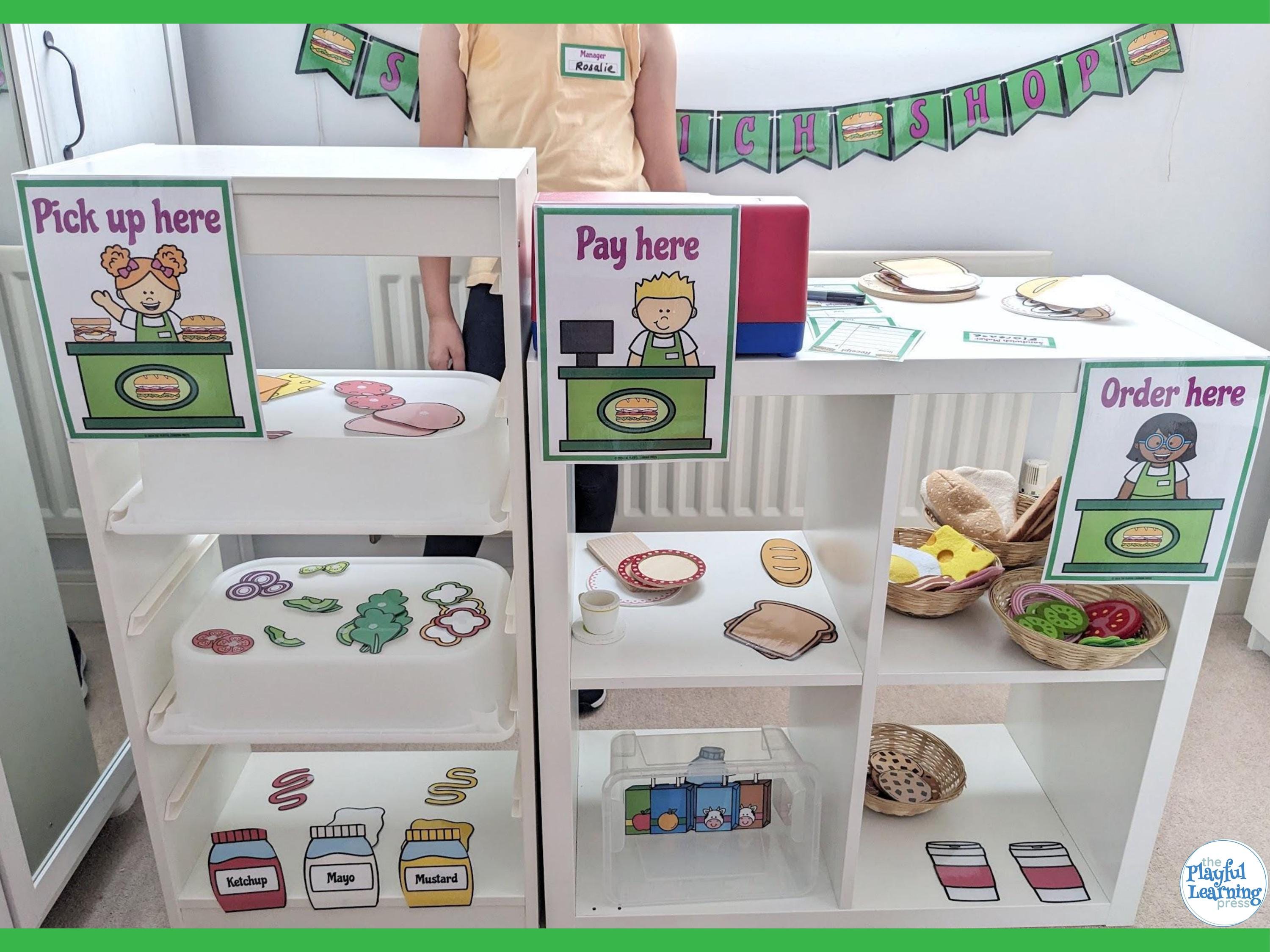 Sandwich Shop Dramatic Play Printables: Pretend Play Cafe (printable ...