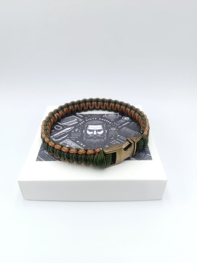 Handmade Paracord Bracelet for Men Army Green Bracelet Cord Jewelry for ...