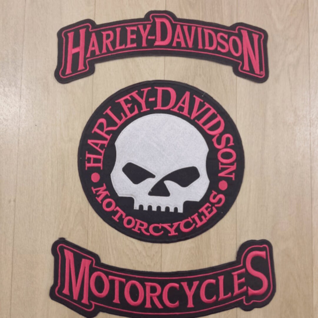 Harley Davidson 3-piece Skull Embroidered Patch Set Sew on Biker Patches - Etsy