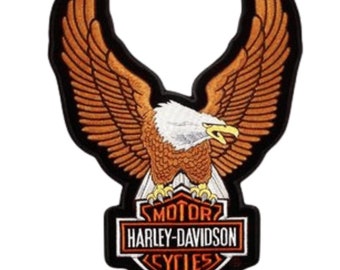 Vintage Harley-davidson Large Eagle Bar and Shield Patch 10 Jacket Back ...