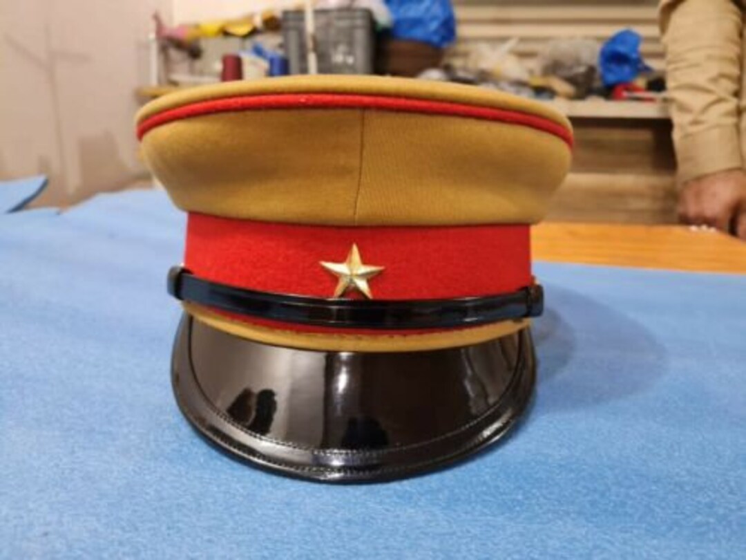 WW2 IJA Imperial Japanese Army Officer Uniform Peaked Visor Hat Cap ...