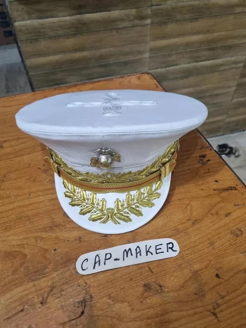 The Salute Uniforms USMC Commandant Dress White Hat All Sizes Available ...