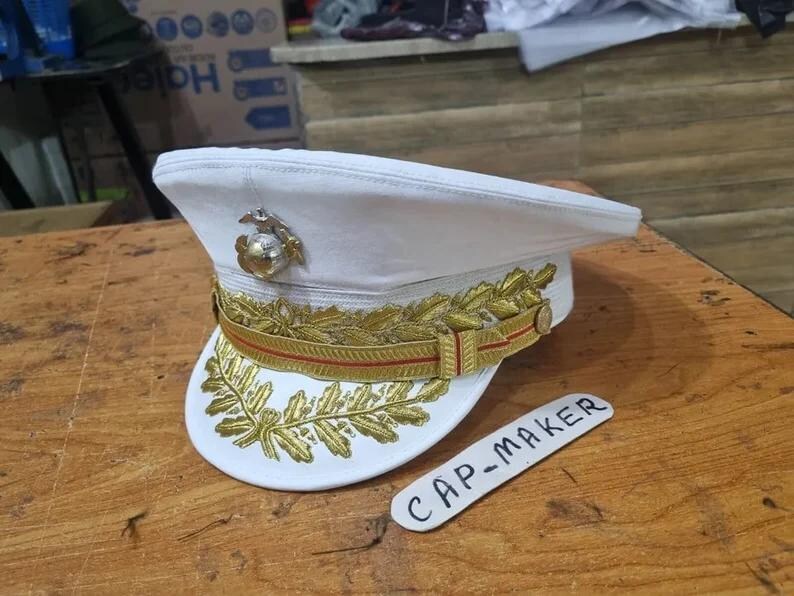 The Salute Uniforms USMC Commandant Dress White Hat All Sizes Available ...