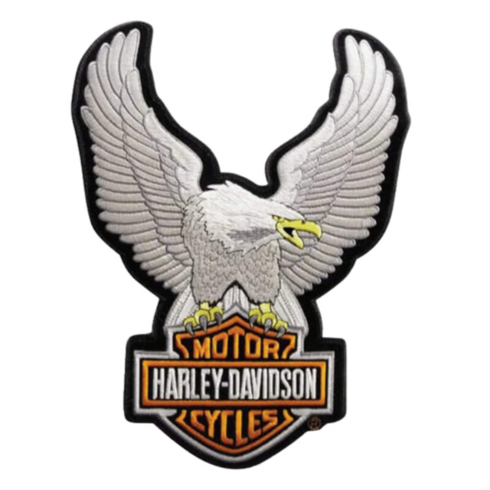 Vintage Harley-davidson Large Eagle Bar and Shield Patch 10 Jacket Back ...