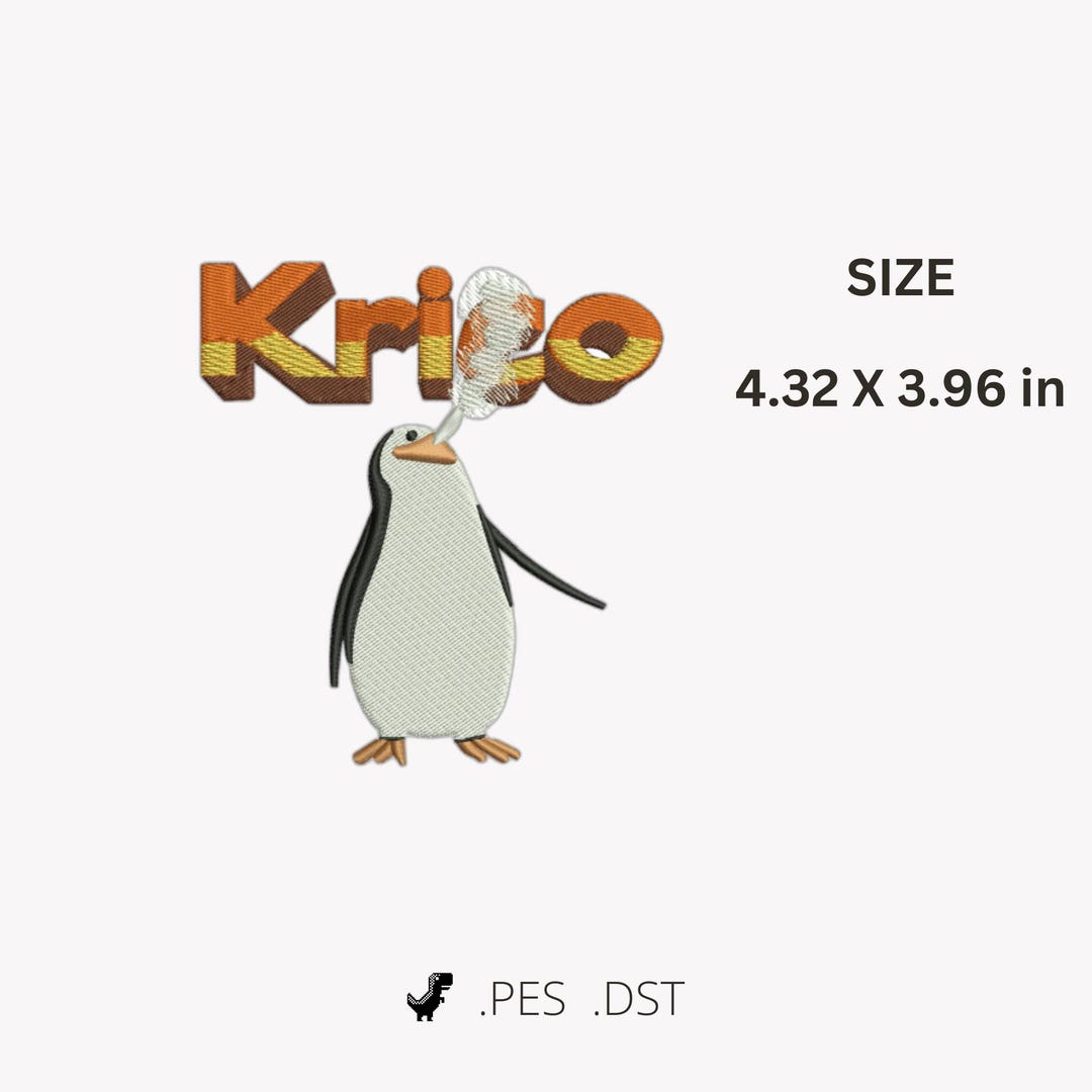 Penguins of Madagascar Embroidery Designs Krico Embroidery Pattern ...
