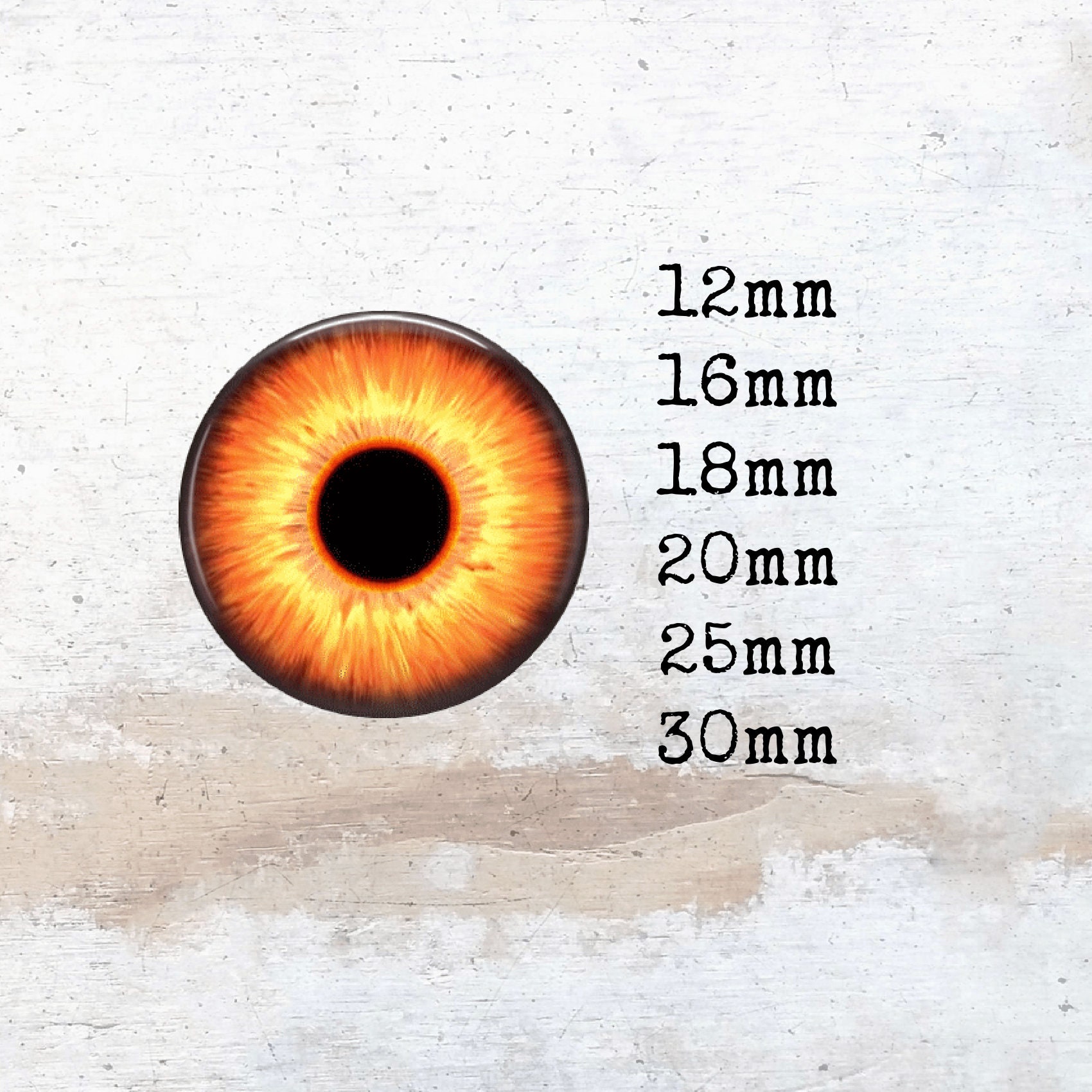 Owl Eye - Glass Image Cabochon - Choice of 12mm, 16mm, 18mm, 20mm, 25mm ...