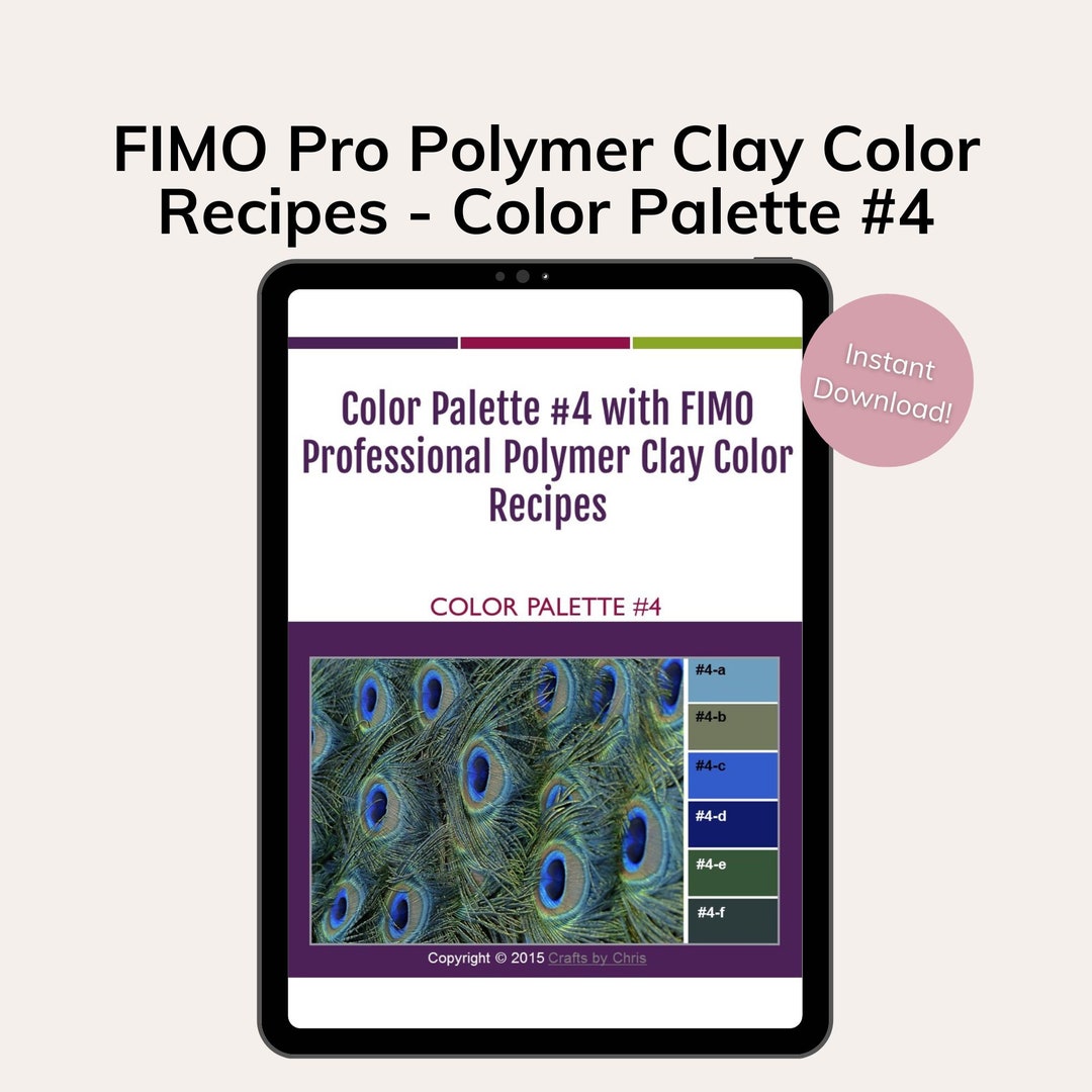 FIMO Professional Polymer Clay Color Recipes for Color Palette 4 - Etsy