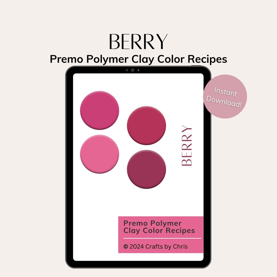 Berry Color Palette Premo Polymer Clay Color Recipes - Etsy