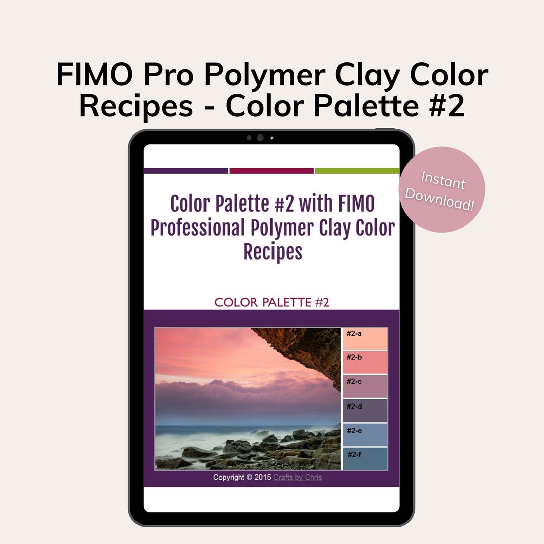 6 FIMO Professional Polymer Clay Color Mixing Recipes for Color Palette ...