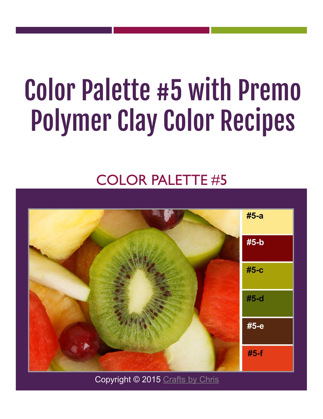 Premo Polymer Clay Color Mixing Recipes for Color Palette 5 - Etsy