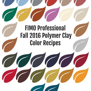 FIMO Professional Polymer Clay Color Recipes for Fall Winter 2016 - Etsy
