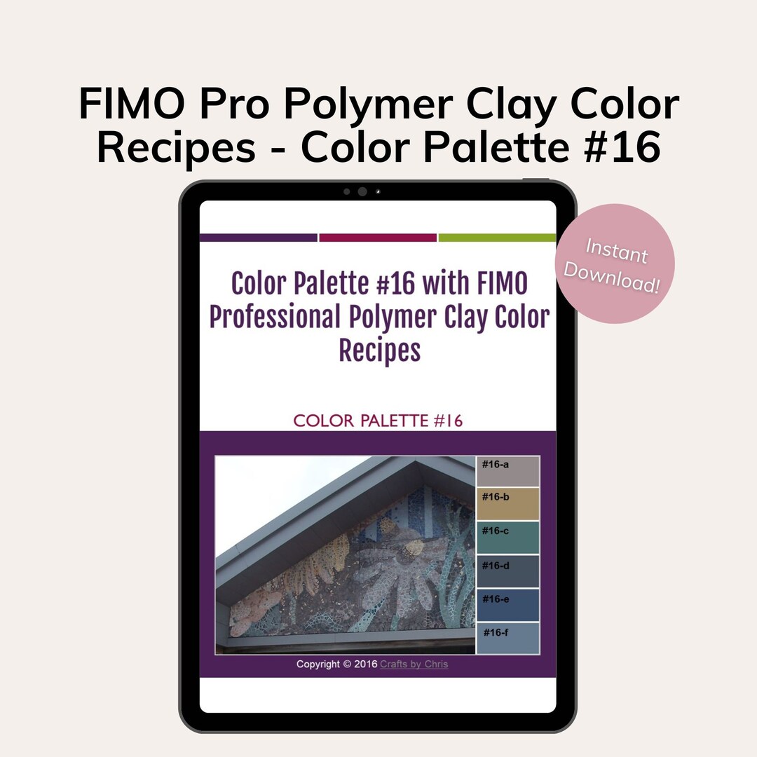 FIMO Professional Polymer Clay Color Recipes for Color Palette 16 - Etsy